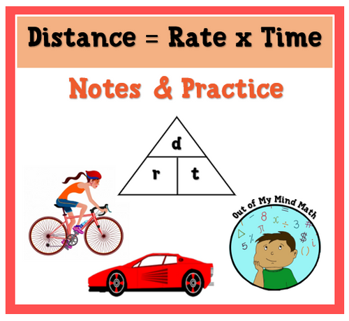 Distance = Rate x Time Notes and Practice - Amped Up Learning