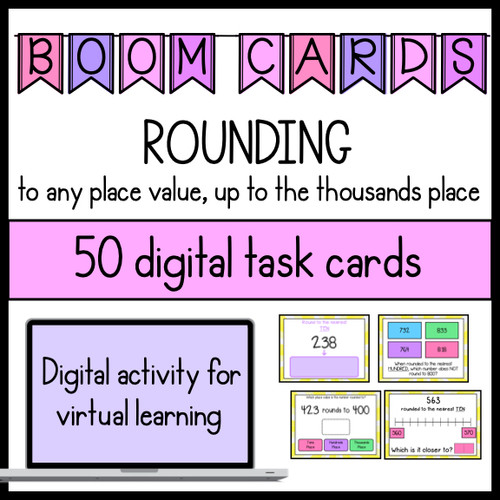 3rd Grade Rounding to the Thousands Digital Boom Cards for Distance ...