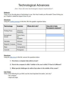 The Effects of New Technology in the Age of Exploration Distance Learning