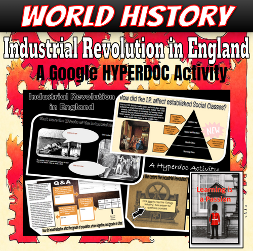 Industrial Revolution in England | Hyper-doc Activity | Distance Learning