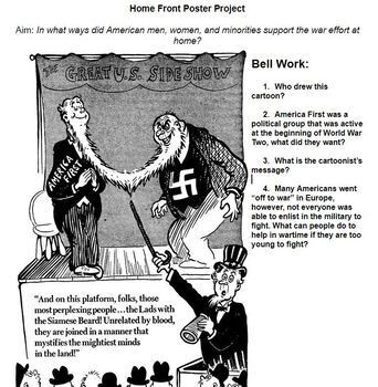 U.S. Home Front During World War Two Drawing Project: Distance Learning