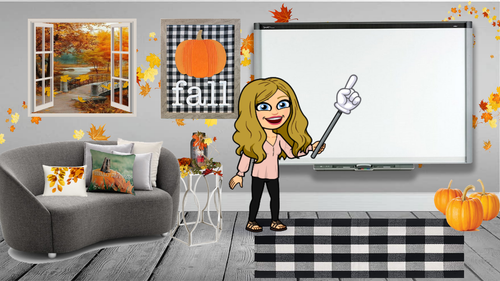 Bitmoji Classroom Editable (Fall Theme)