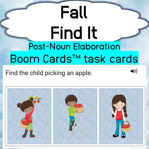 Boom Cards™ Fall Find It - Post-Noun Elaboration