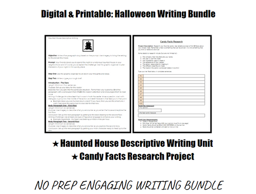 Digital and Printable Halloween Writing Bundle - Amped Up Learning