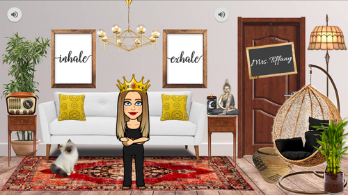 Bitmoji Classroom - CALM Classroom Template for Teens - Amped Up Learning