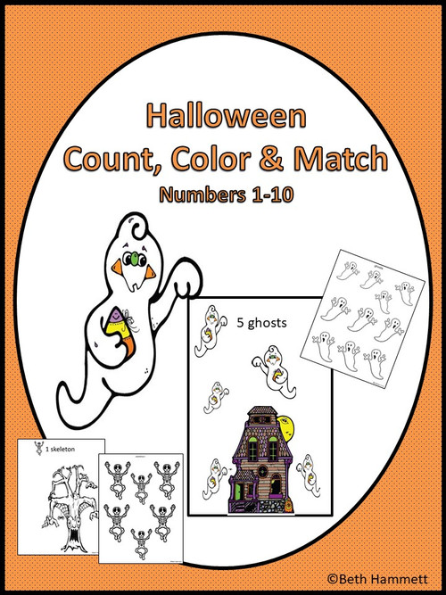 Halloween: Count, Color and Match - Amped Up Learning