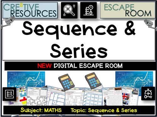 Sequence and Series Maths Escape Room - Amped Up Learning
