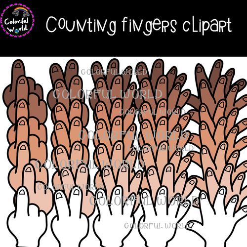 Counting fingers clipart - Amped Up Learning