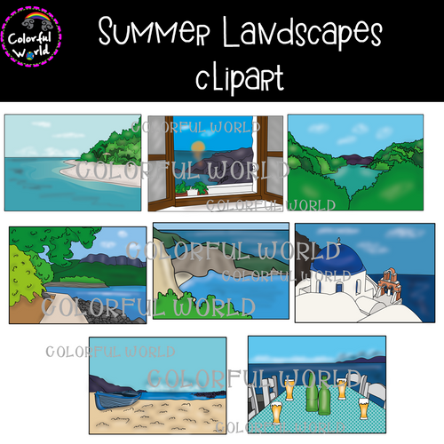 Summer landscapes clipart - Amped Up Learning
