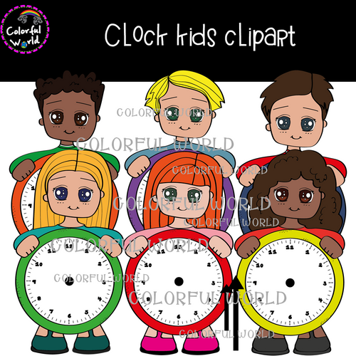 Clock kids clipart - Amped Up Learning