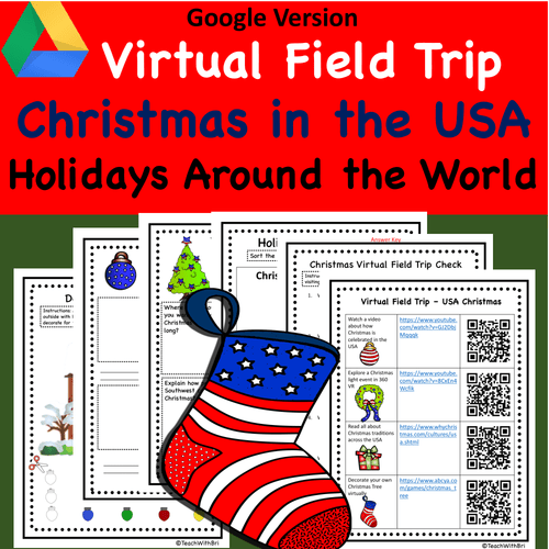 Holidays Around the World Virtual Field Trip- USA Christmas- Digital ...