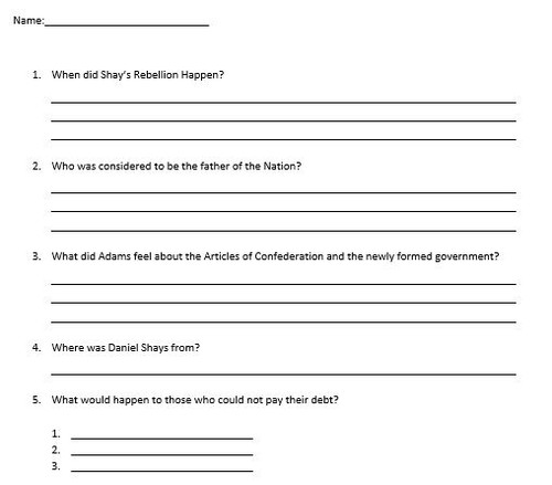 Daniel Shays Rebellion: Ten Days that changed America Video Guide ...