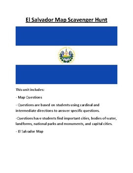 El Salvador Map Scavenger Hunt - Amped Up Learning