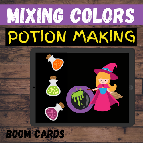 Halloween Potion Making: Mixing Colors - BOOM CARDS Distance Learning