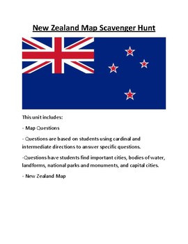 New Zealand Map Scavenger Hunt - Amped Up Learning