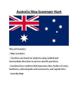 Australia Map Scavenger Hunt - Amped Up Learning