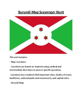 Burundi Map Scavenger Hunt - Amped Up Learning