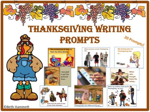 Thanksgiving Writing Prompts - FREE - Amped Up Learning