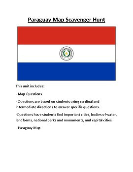 Paraguay Map Scavenger Hunt - Amped Up Learning