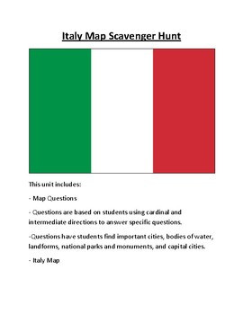Italy Map Scavenger Hunt - Amped Up Learning