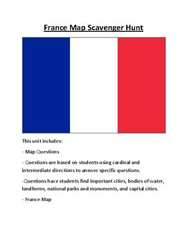 France Map Scavenger Hunt - Amped Up Learning