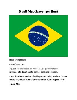 Brazil Map Scavenger Hunt - Amped Up Learning