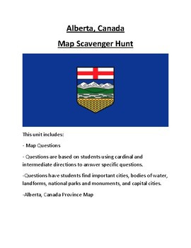 Alberta Map Scavenger Hunt - Amped Up Learning