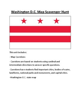 Washington D.C. Map Scavenger Hunt - Amped Up Learning