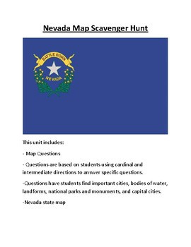 Nevada Map Scavenger Hunt - Amped Up Learning