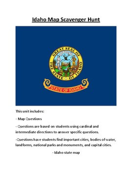 Idaho Map Scavenger Hunt - Amped Up Learning