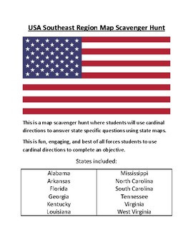 Southeast Region Scavenger Hunt - Amped Up Learning