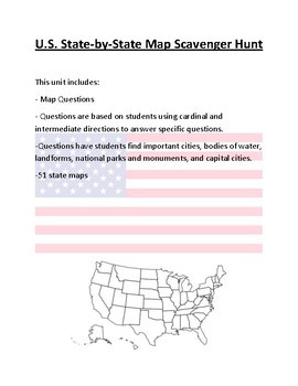 U.S. and Canada Map Scavenger Hunt Bundle - Amped Up Learning
