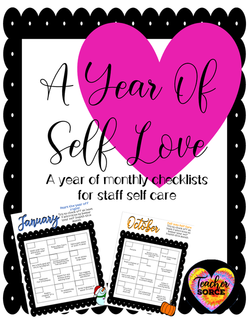 Staff Self Care-Year Long Checklists