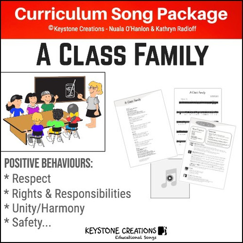 'A CLASS FAMILY' (Grades Pre K-4) ~ Curriculum Song MP3 & Lesson ...