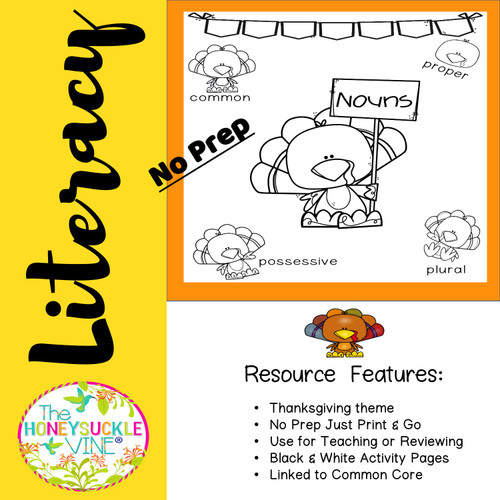 Thanksgiving Nouns No Prep Activities