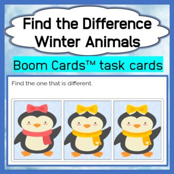 Find the Difference: Winter Animals Boom Cards™