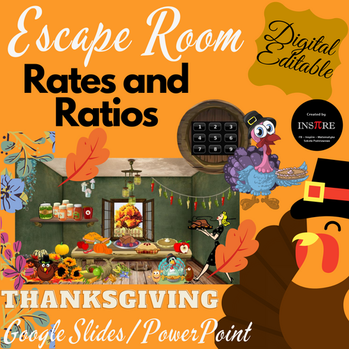 Rates and Ratios Thanksgiving Escape Room in Google Slides, PowerPoint ...