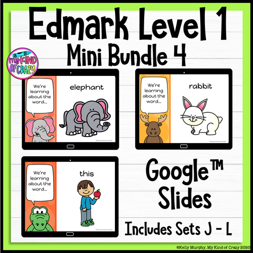 Edmark Level 1, Words 91 - 120 Google Slides - Amped Up Learning