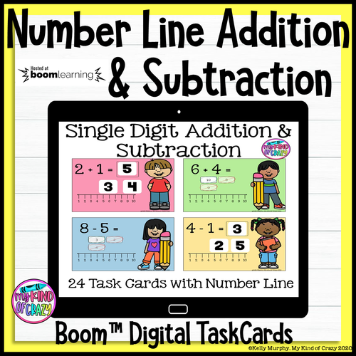 Number Line Addition and Subtraction Boom Cards - Amped Up Learning