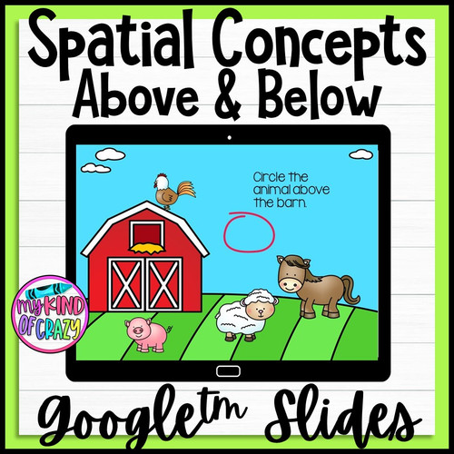 Spatial Concepts Above and Below Google Slides - Amped Up Learning