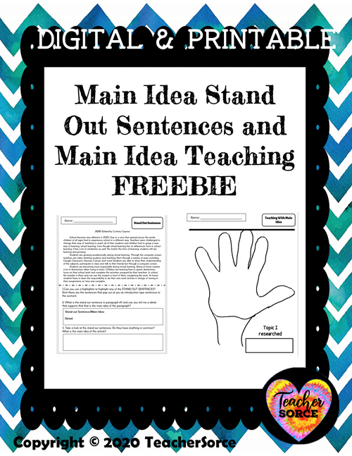 Main Idea Lessons Freebie - Amped Up Learning