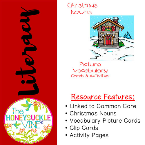 Christmas Nouns Reading and Writing Activity Set