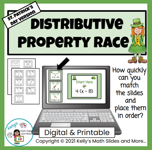 St. Patrick's Day Version - Distributive Property Race