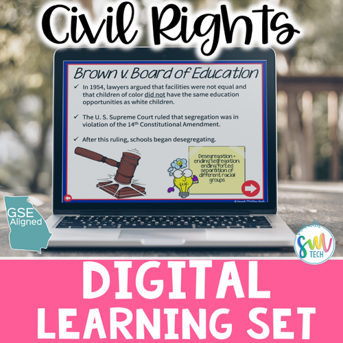 DIGITAL LEARNING SET Jim Crow and Civil Rights | SS5H6, SS5H6a, SS5H6b ...