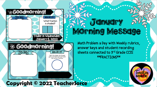 Third Grade November Editable Morning Message Solve It