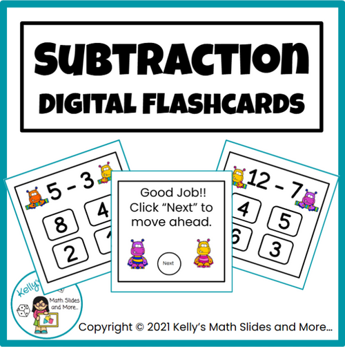 Subtraction Flashcards - Digital Game - Amped Up Learning