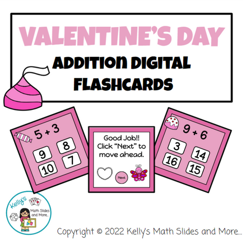 Valentine's Day - Addition Flashcard Game - Amped Up Learning