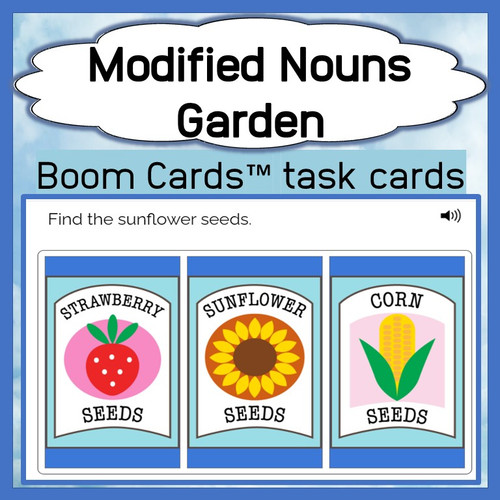 Modified Nouns: Garden - Level 2 - Identification Deck - Boom Cards ...