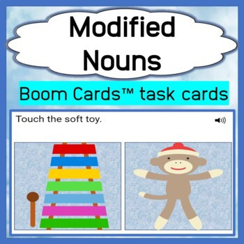 Modified Nouns - Level 1 - Field of Two - Boom Cards™ - Amped Up Learning