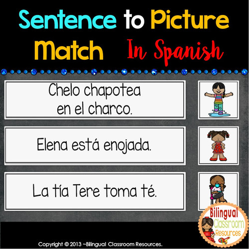 Sentence To Picture Match In Spanish - Amped Up Learning